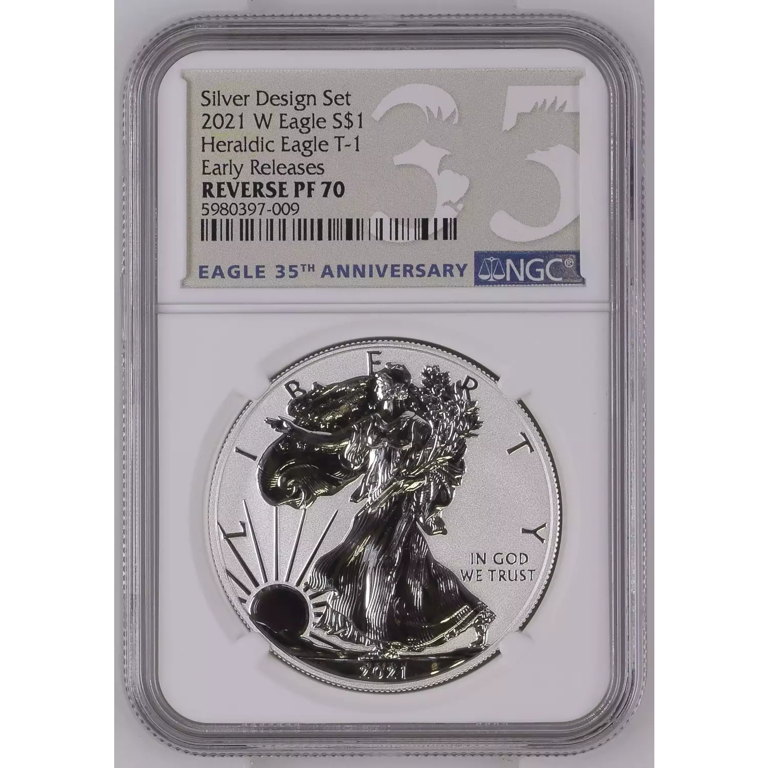 2021-W American Eagle 2021 One Ounce Silver Reverse Proof Two-Coin Set ...